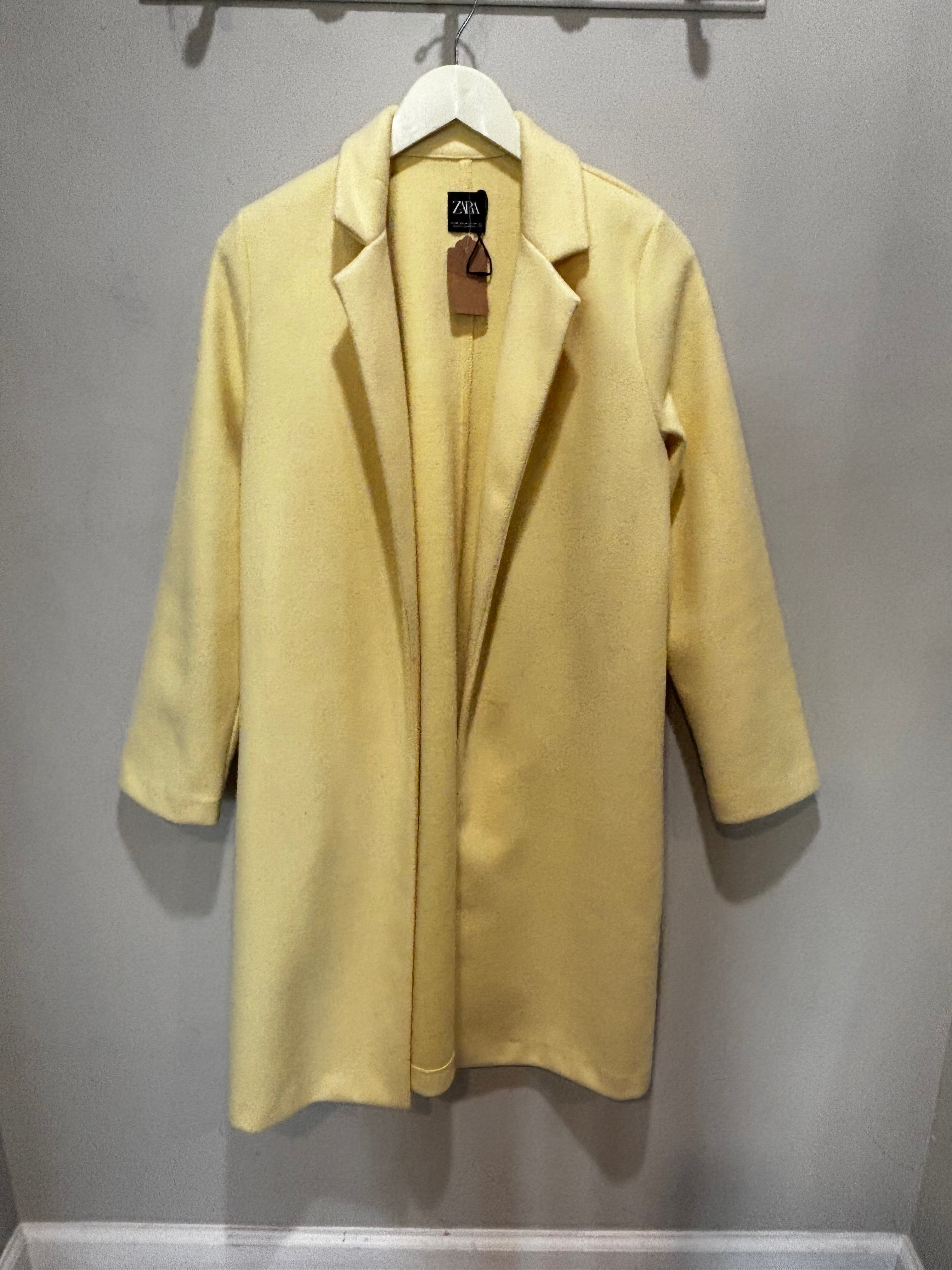 Zara Butter Yellow Duster Trench – Treasures of the Valley Boutique